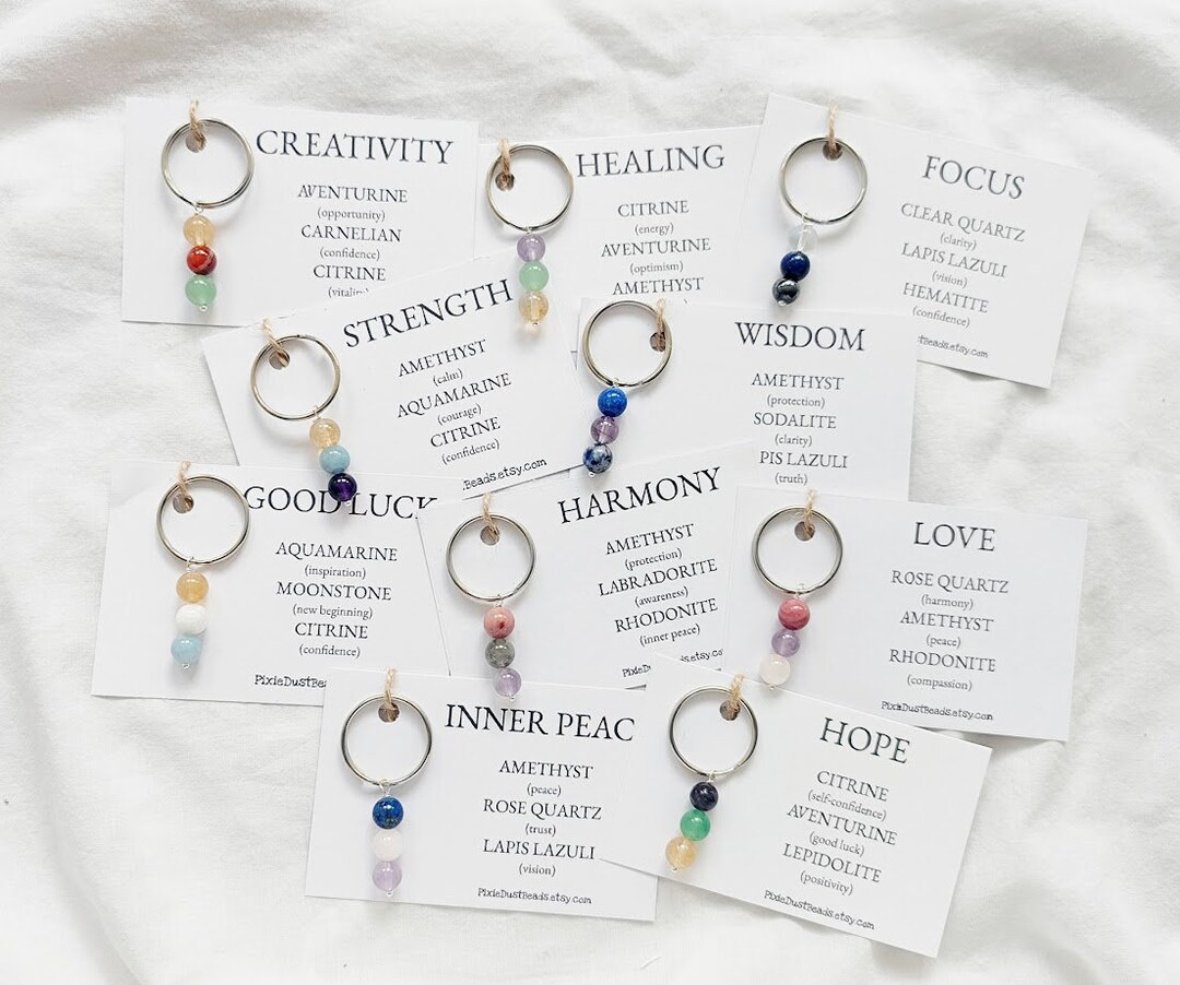 Keyring Crystal Keyring Gemstone Keyring Crystal Gift Support Stones ...