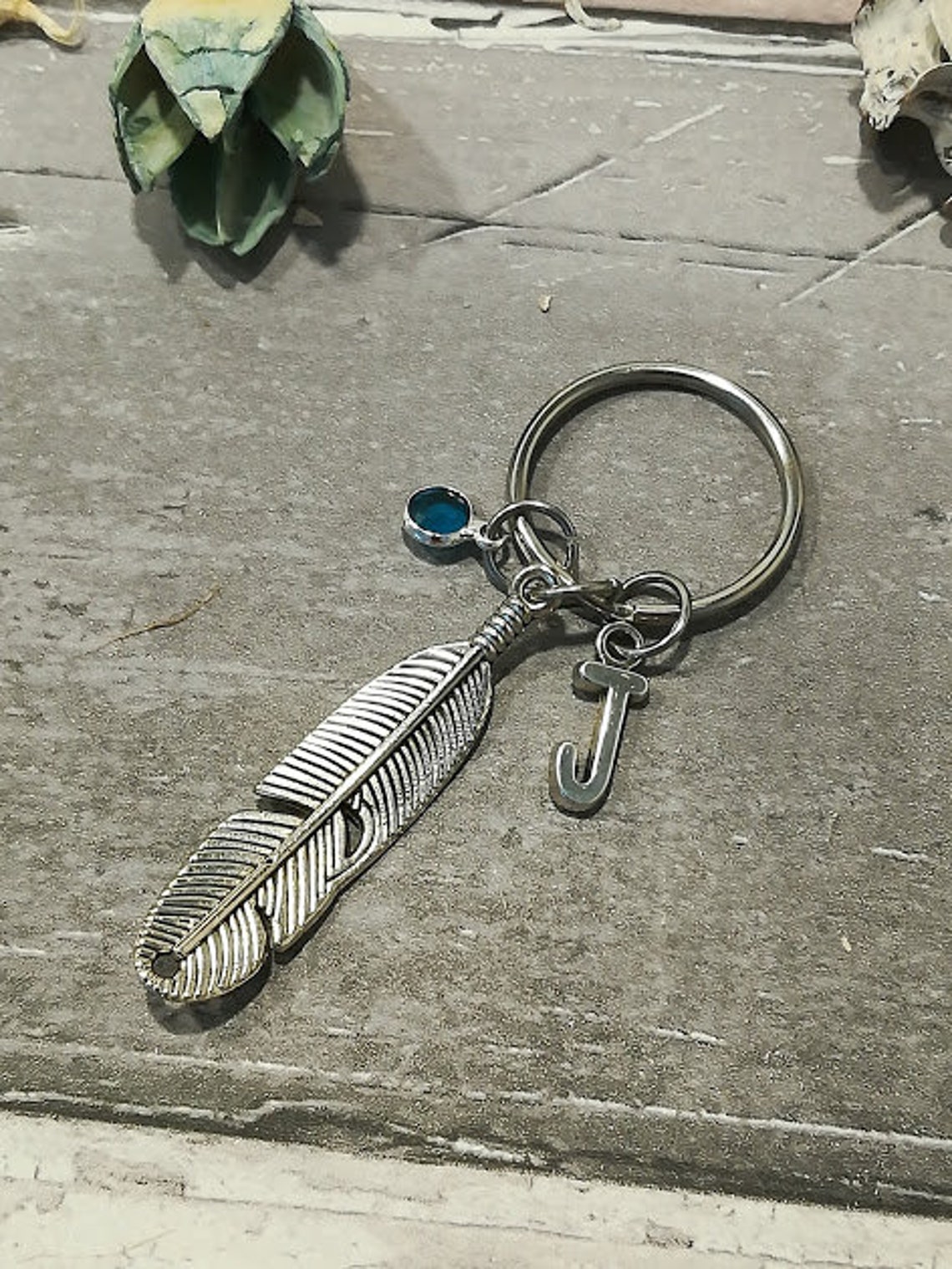 Feather Keychain Feather Keyring Memorial - Etsy UK