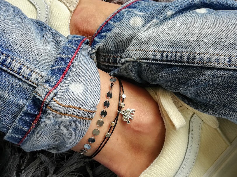 Elephant Beaded Anklet, Elephant Anklet, Beach Anklet, Ankle Bracelet ...