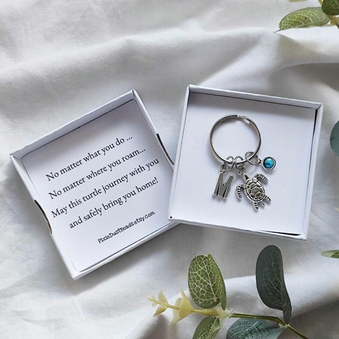 Travel Turtle Keyring Turtle Keyring Sea Life Keyring Turtle Gift Best ...