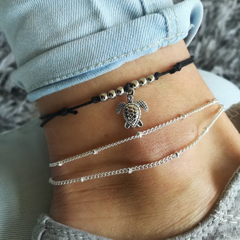 Sea Turtle Anklet - Etsy