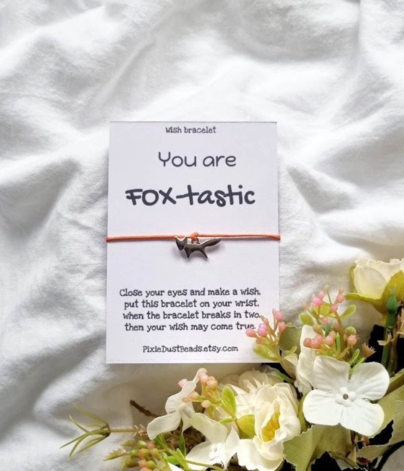 Fox Wish Bracelet, Fox Charm Bracelet, Fox Bracelet, Fox Jewelry, Fox ...