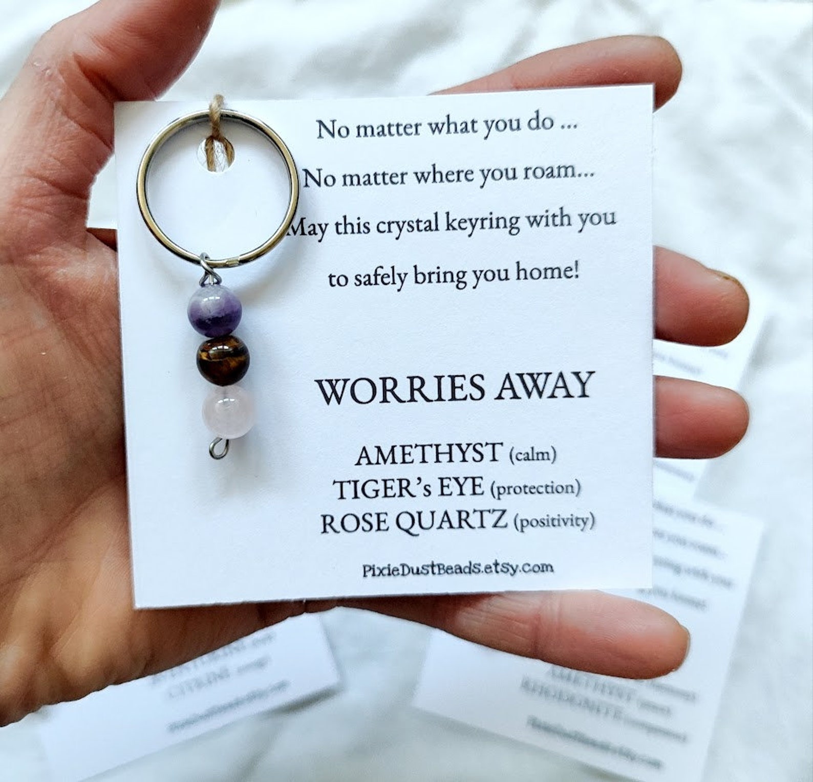 Personalized Travel Crystal Keyring Travel Gift Safe Travels Gift for ...