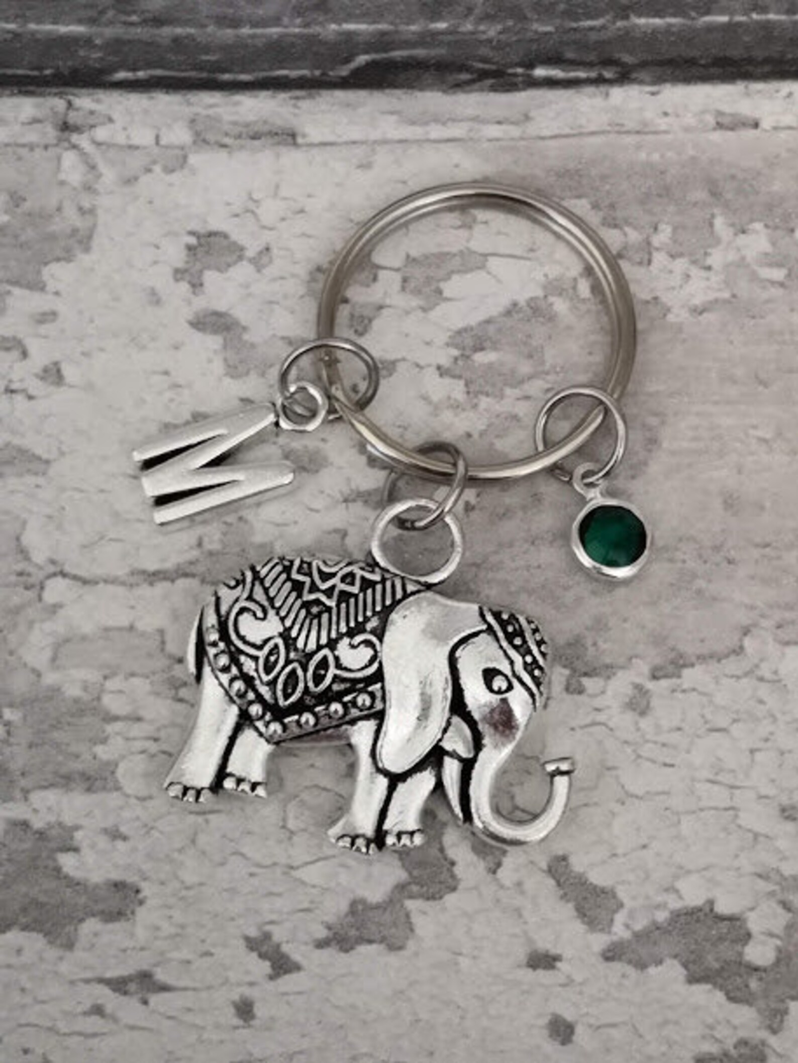 Large Lucky Elephant Keychain Elephant Keyring Lucky - Etsy