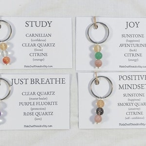 Crystal Keyring Gemstone Keyring Yoga Keyring Energy Keyring Spiritual ...