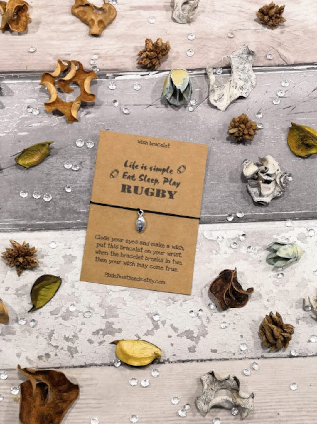 Rugby Bracelet, Rugby Jewelry, Rugby, Rugby Gift, Rugby Wish Bracelet ...