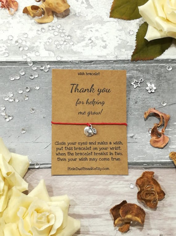 Teacher Wish Bracelet Teacher Gift Teacher Thank You Gift | Etsy