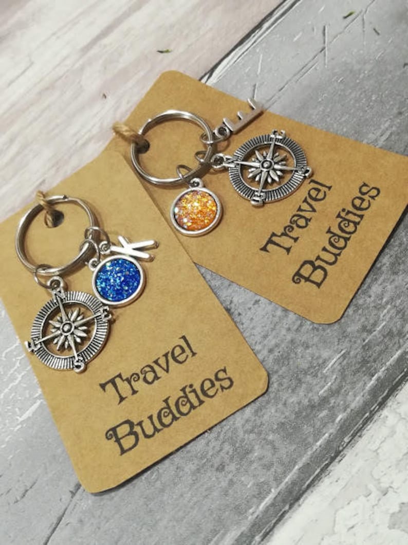 Travel Keyring Travel Buddies Keyring Personalised Keychain - Etsy