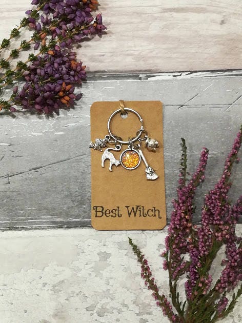 Witch Keyring Best Witch Keyring Witch Keychain Halloween - Etsy