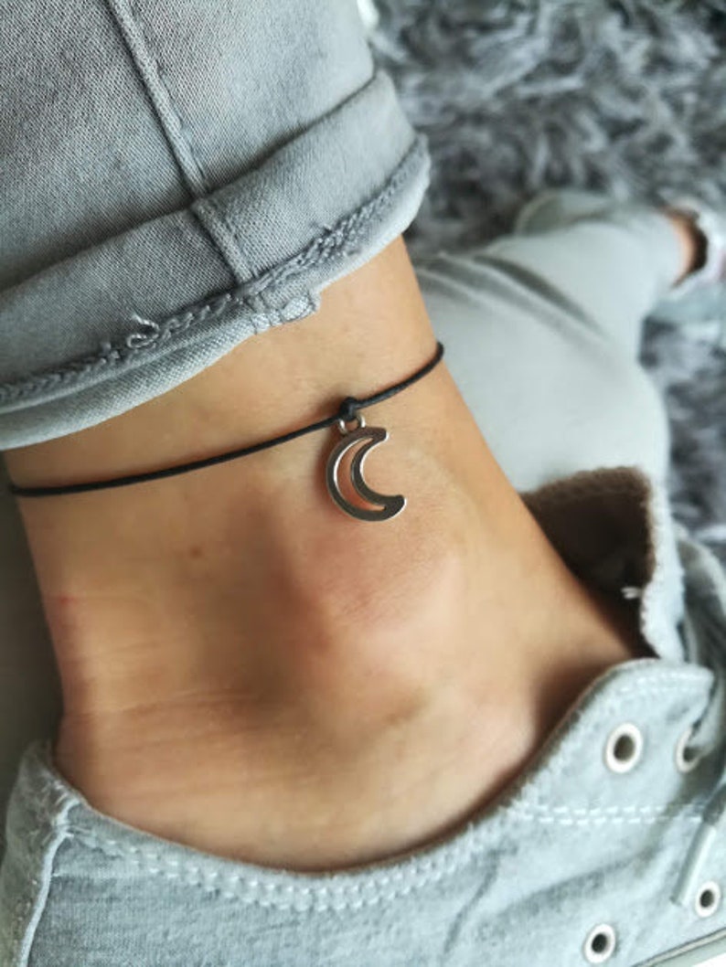 Sun Anklet Moon Anklet Star Anklet Set of 3 Anklets | Etsy