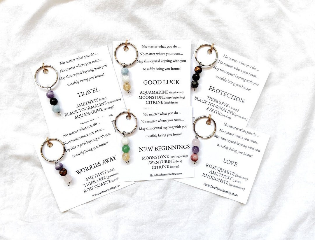 Personalized Travel Crystal Keyring Travel Gift Safe Travels Gift for ...