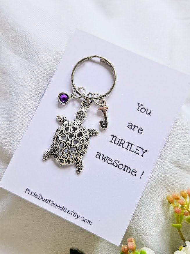 Large Turtle Keyring Turtle Keyring Turtle Keychain Sea - Etsy UK