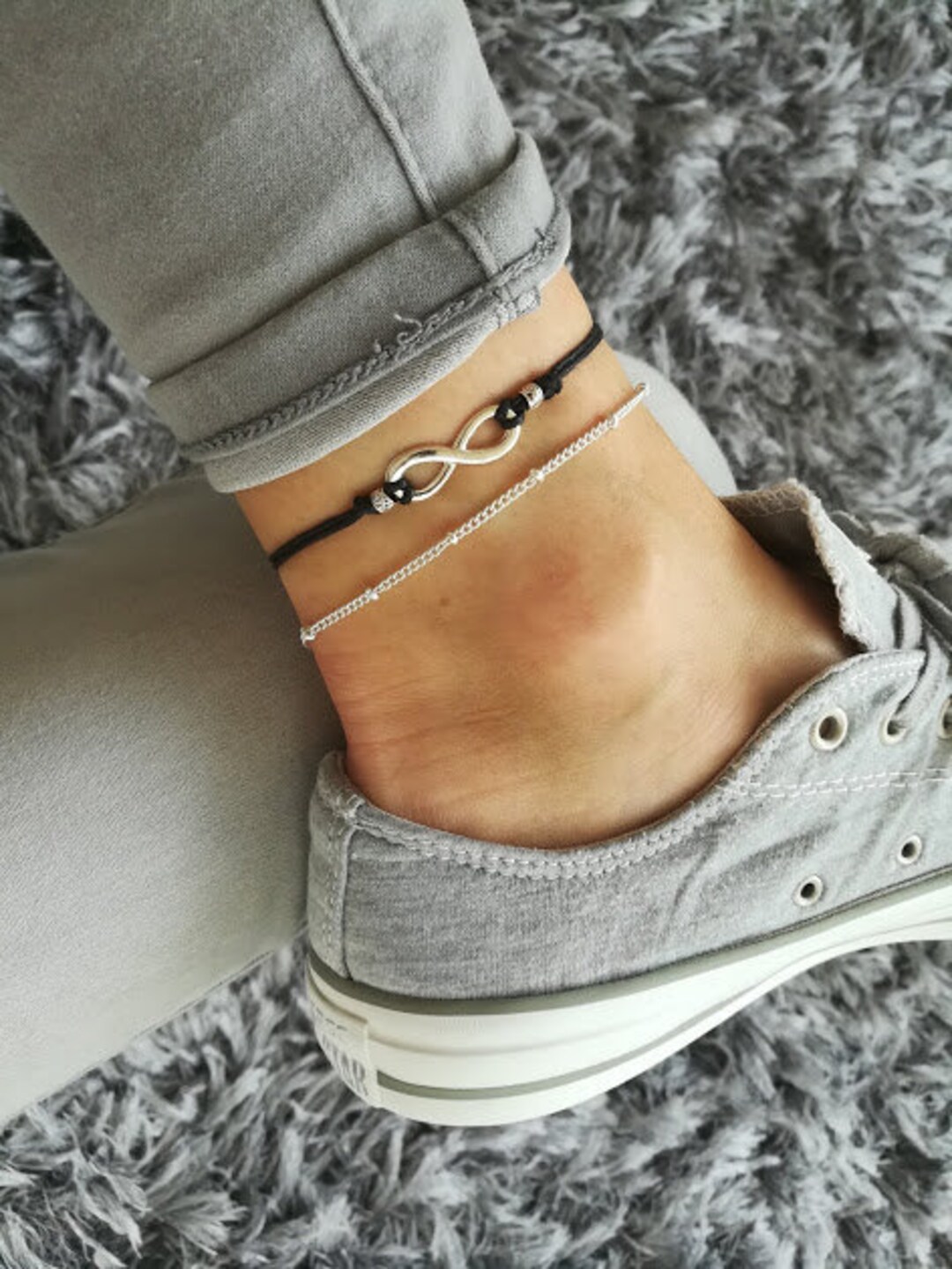 Infinity Anklet, Infinity Jewelry, Boho Anklet, Silver Infinity Anklet ...