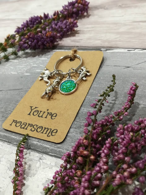 Dinosaur Keychain Dinosaur Gift Dinosaur Charm Jurassic | Etsy