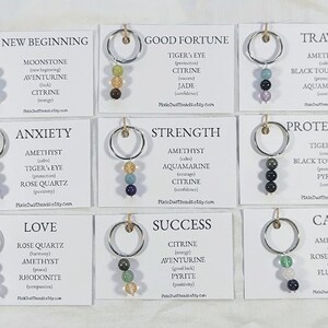 Crystal Keyring Gemstone Keyring Yoga Keyring Energy Keyring Spiritual ...