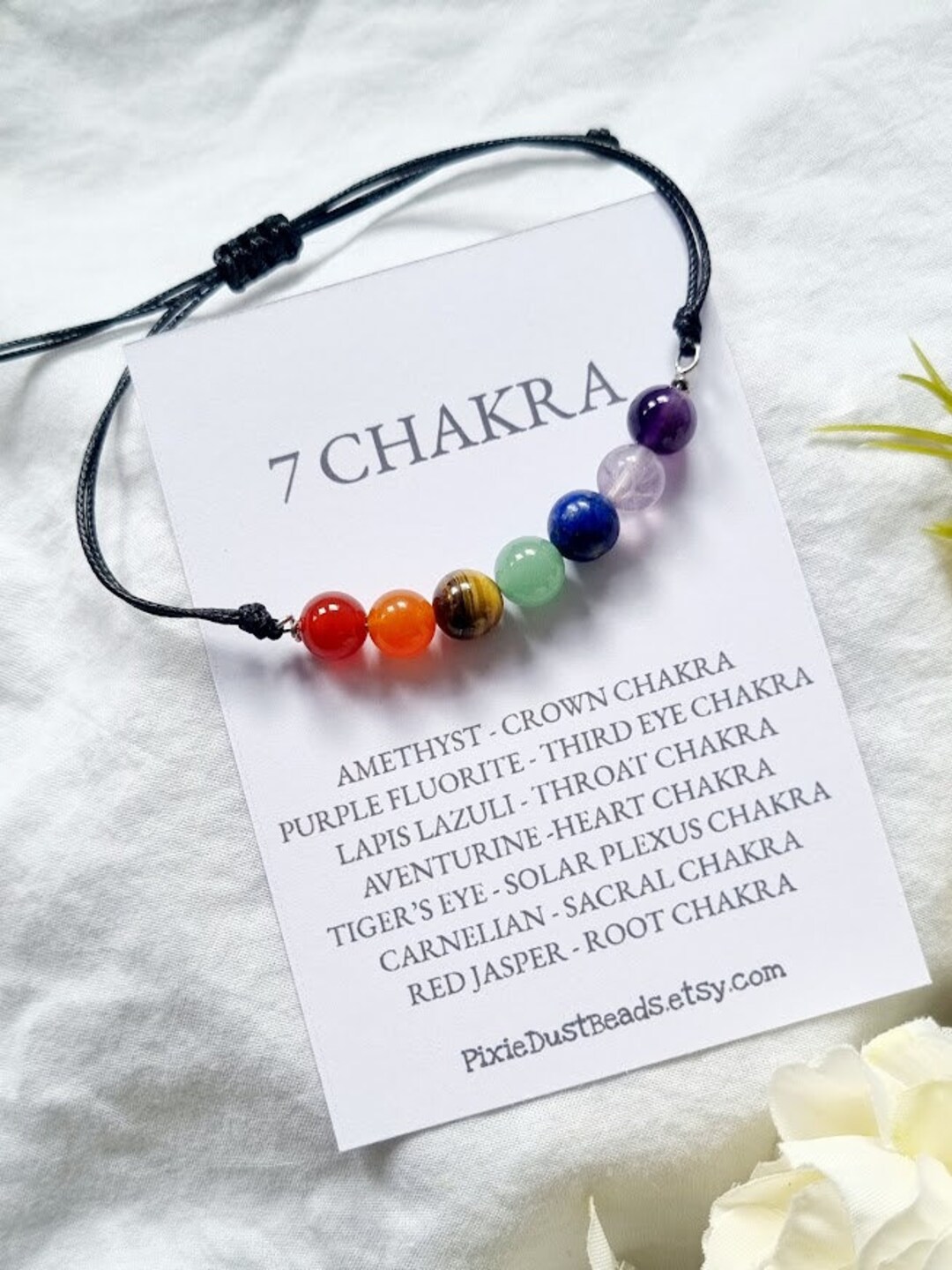 7 Chakra Bracelet Crystal Bracelet Gemstone Bracelet Chakra Bracelet ...