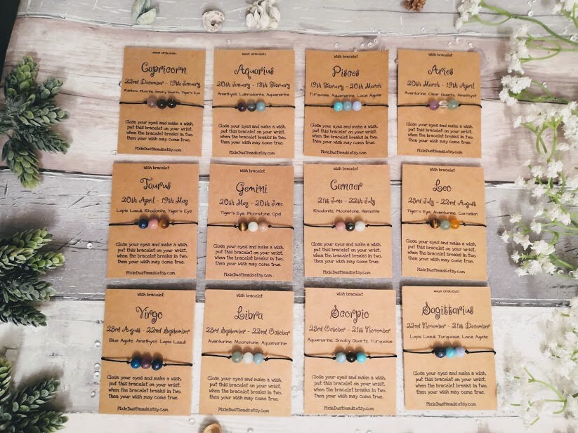 Zodiac Bracelets Horoscope Bracelet Zodiac Sign Zodiac Jewelry Zodiac ...