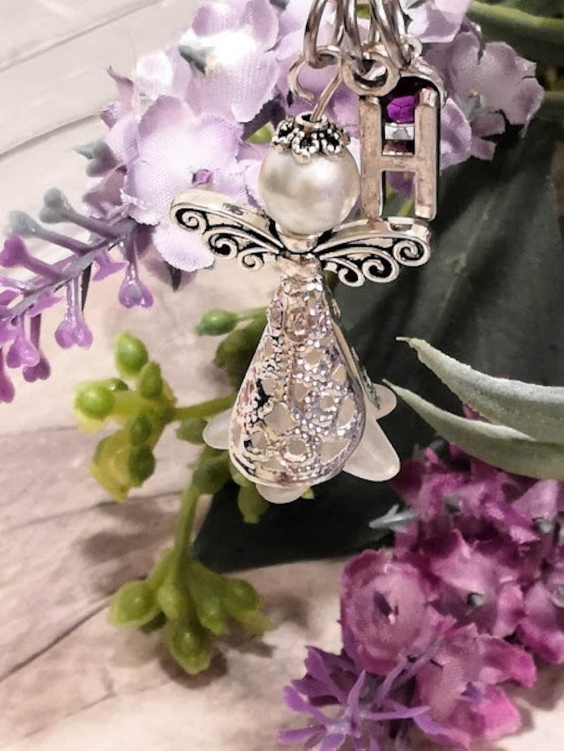 Guardian Angel Keyring guardian Angel Keychain Guardian - Etsy UK