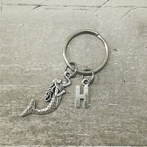 Mermaid Key Ring, Mermaid Keychain, Sea Life Keyring, Personalised ...
