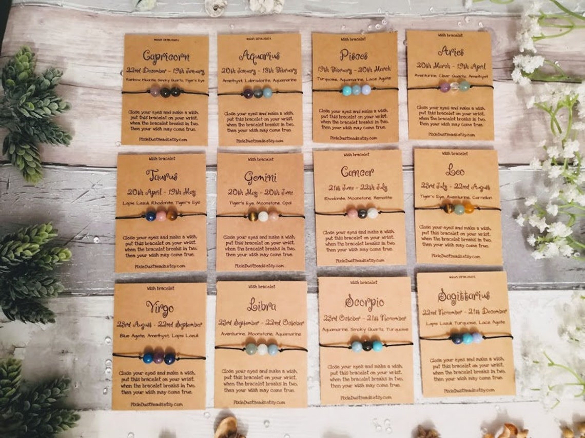 Zodiac Bracelets Horoscope Bracelet Zodiac Sign Zodiac Jewelry | Etsy
