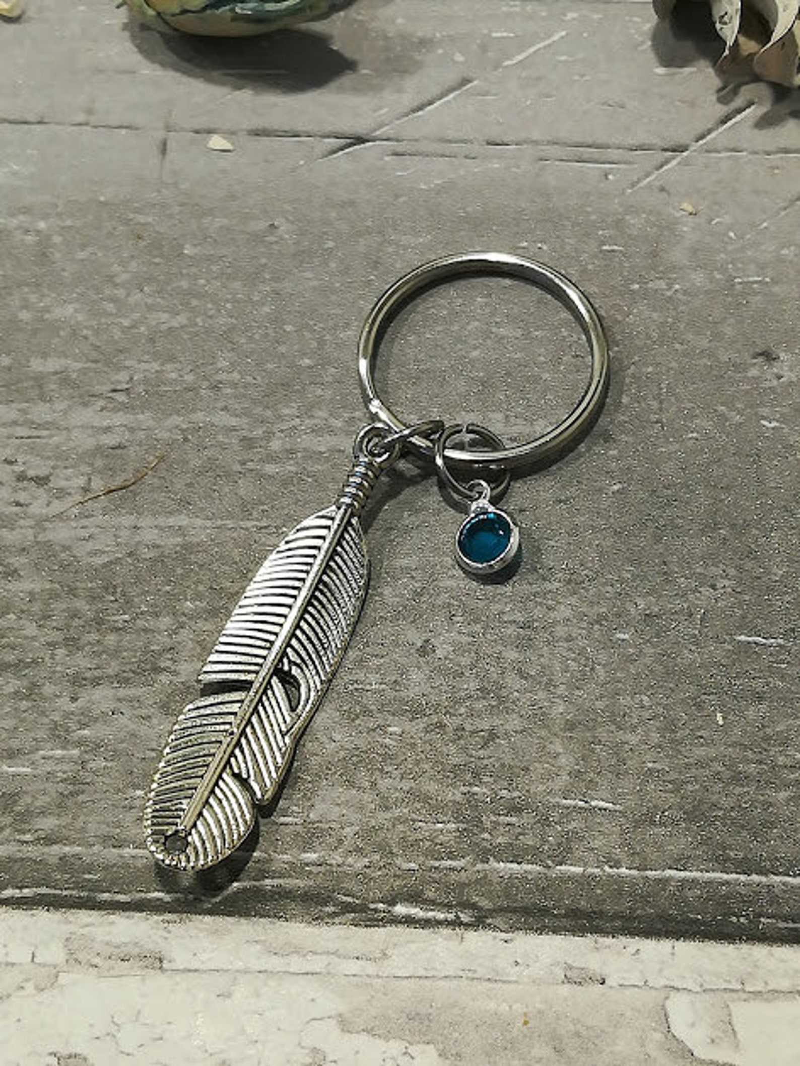 Feather Keychain Feather Keyring Memorial - Etsy UK