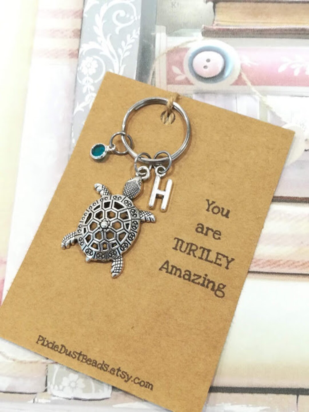 Large Turtle Keyring Turtle Keyring Turtle Keychain Sea - Etsy