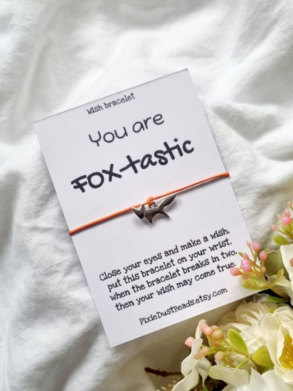 Fox Wish Bracelet, Fox Charm Bracelet, Fox Bracelet, Fox Jewelry, Fox ...