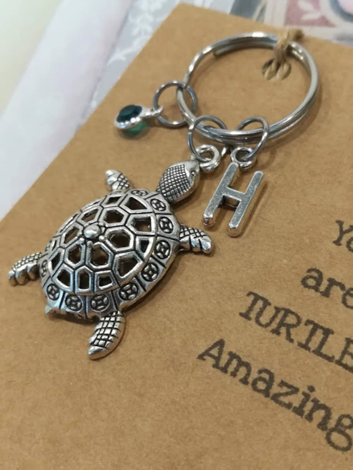 Large Turtle Keyring Turtle Keyring Turtle Keychain Sea | Etsy UK