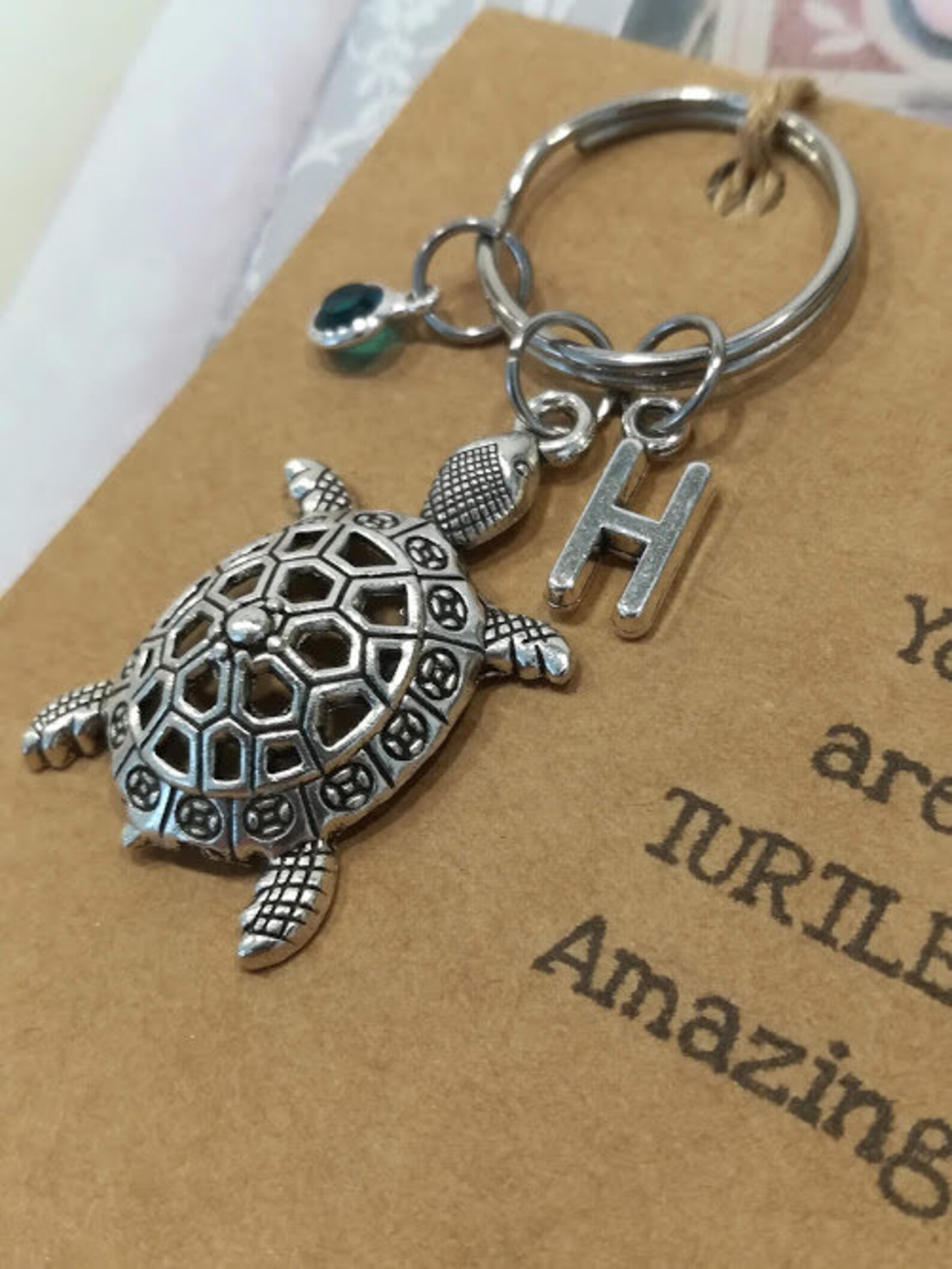Large Turtle Keyring Turtle Keyring Turtle Keychain Sea | Etsy UK