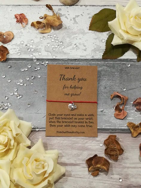 Teacher Wish Bracelet Teacher Gift Teacher Thank You Gift | Etsy