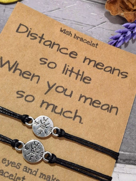 Distance Friendship Matching Bracelet Friendship Bracelet | Etsy