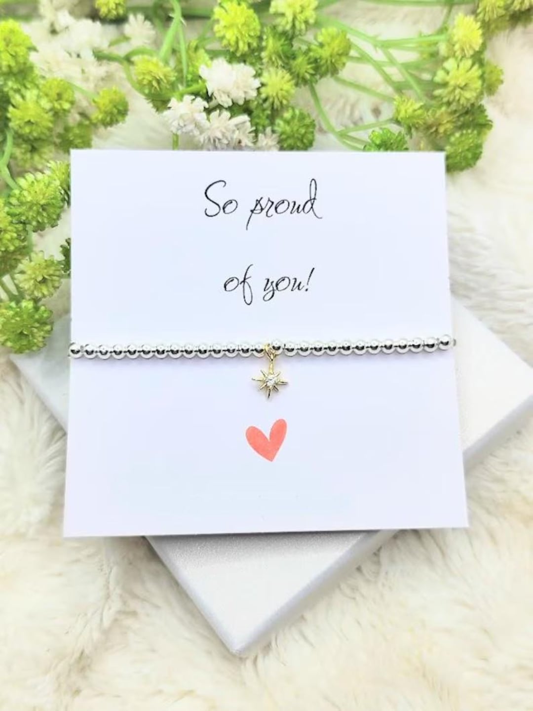 So Proud of You! Silver Bracelet Congratulation Gift Gift for New ...