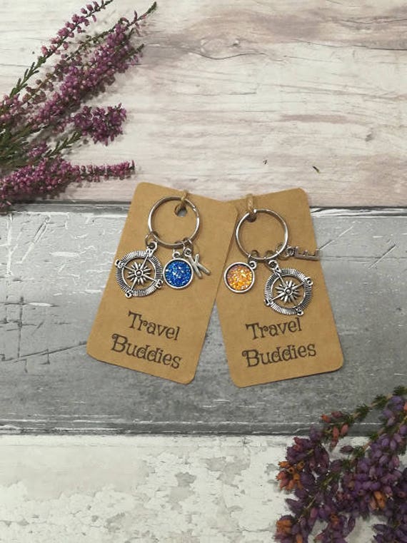 Travel Keyring Travel Buddies Keyring Personalised Keychain | Etsy