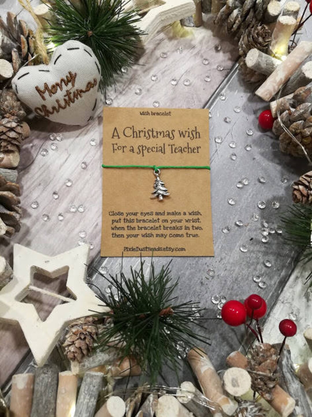 A Christmas Wish for a Special Teacher, Teacher Christmas, Teacher Gift ...