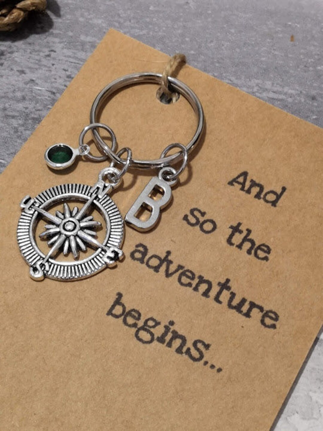 Compass Keychain, Compass Keyring, Travel Keyring, Travel Gift, and so ...