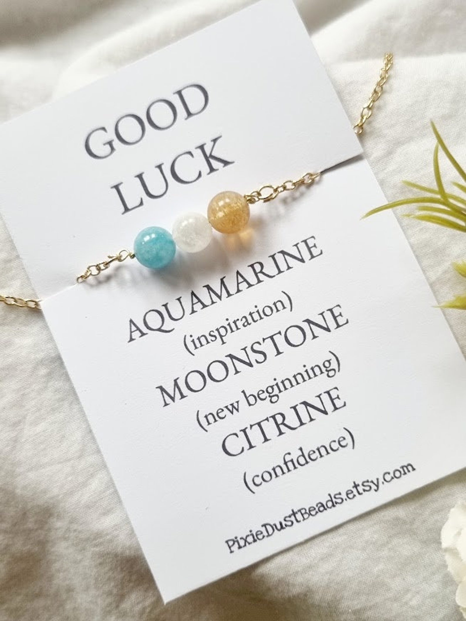 GOOD LUCK Chain Bracelet Good Luck Gift Crystal Bracelet Good - Etsy