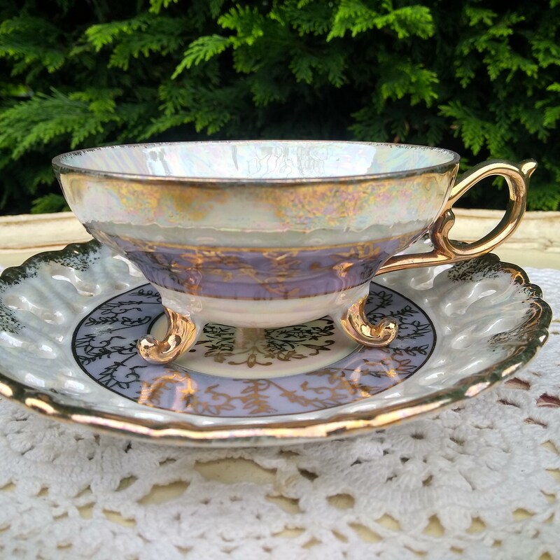 Blue Lusterware - Etsy