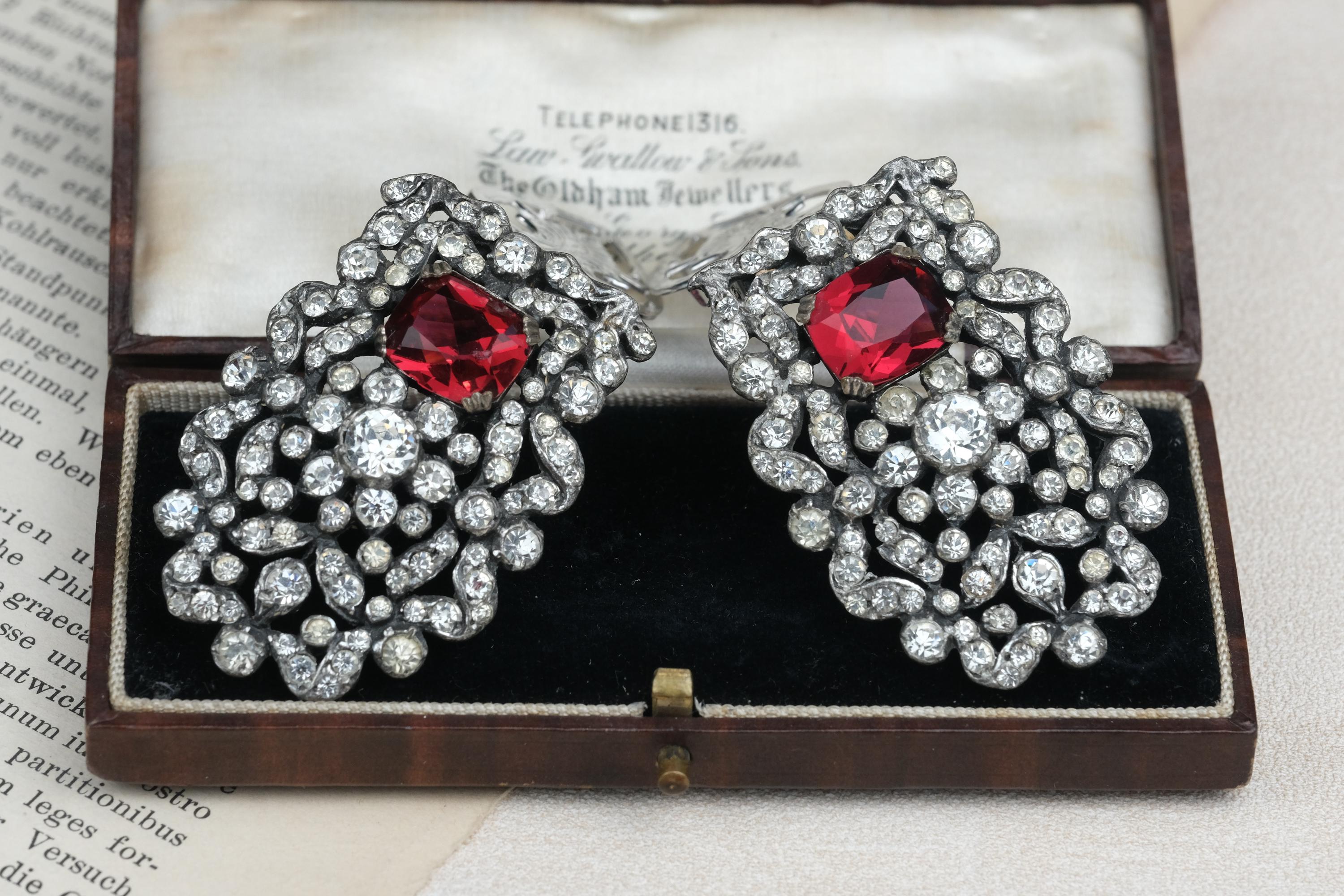 Vintage 1920s–1930s Art Deco Paste Dress Clips Pair - Etsy