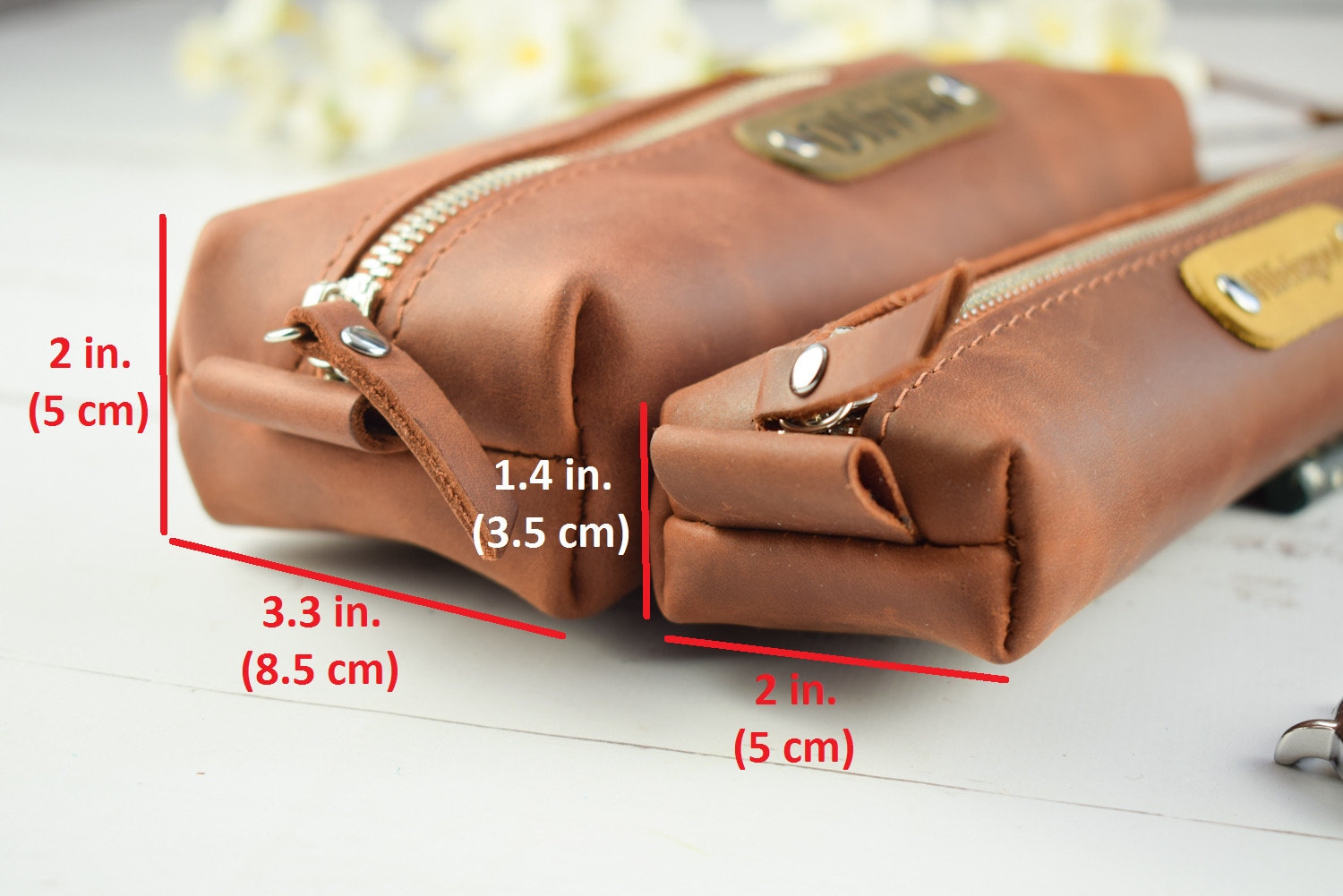 Leather Pencil Case/leather Pencil Pouch/personalized Pencil - Etsy