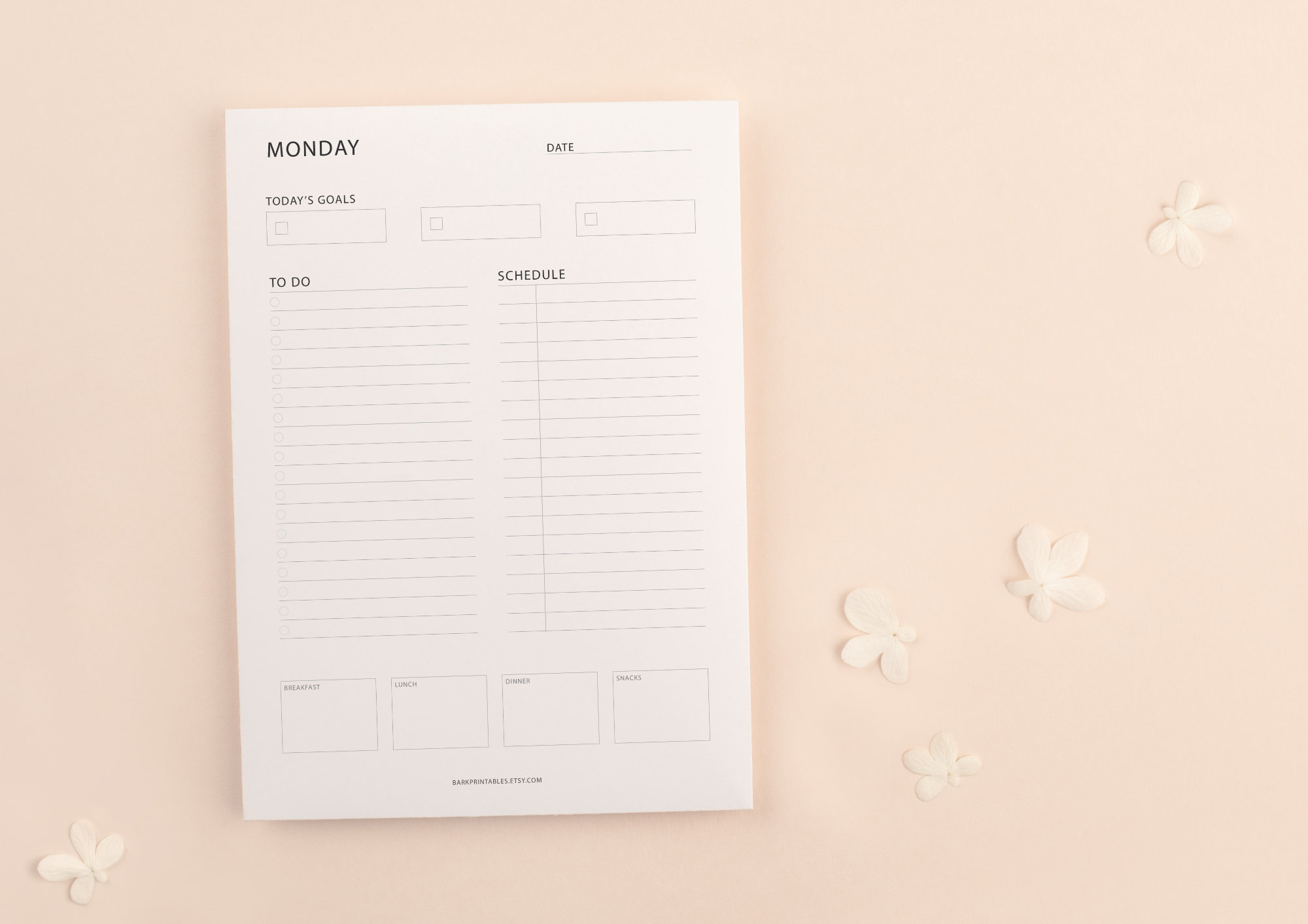 Printable Daily Task Planner, Monday to Sunday Planner Template, Weekly ...