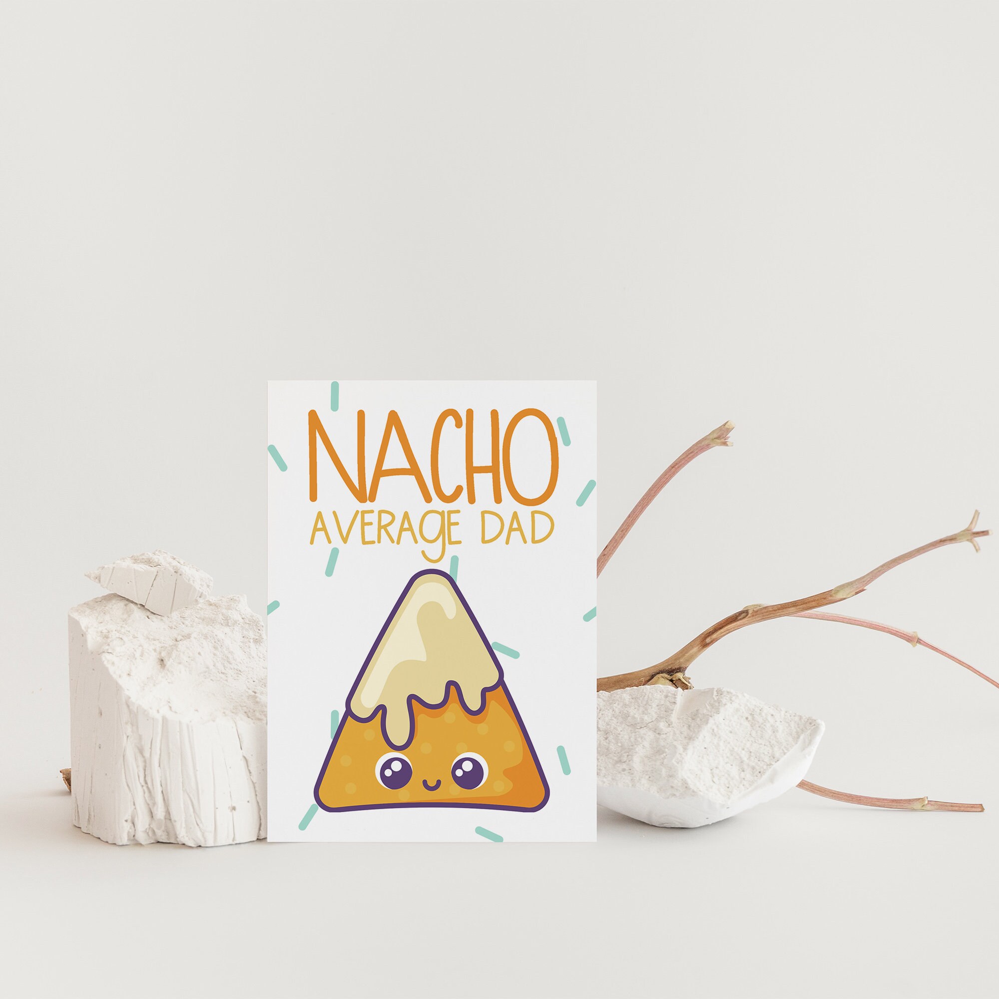 Nacho Average Dad Father's Day Card, Funny Fathers Day Card, Printable ...