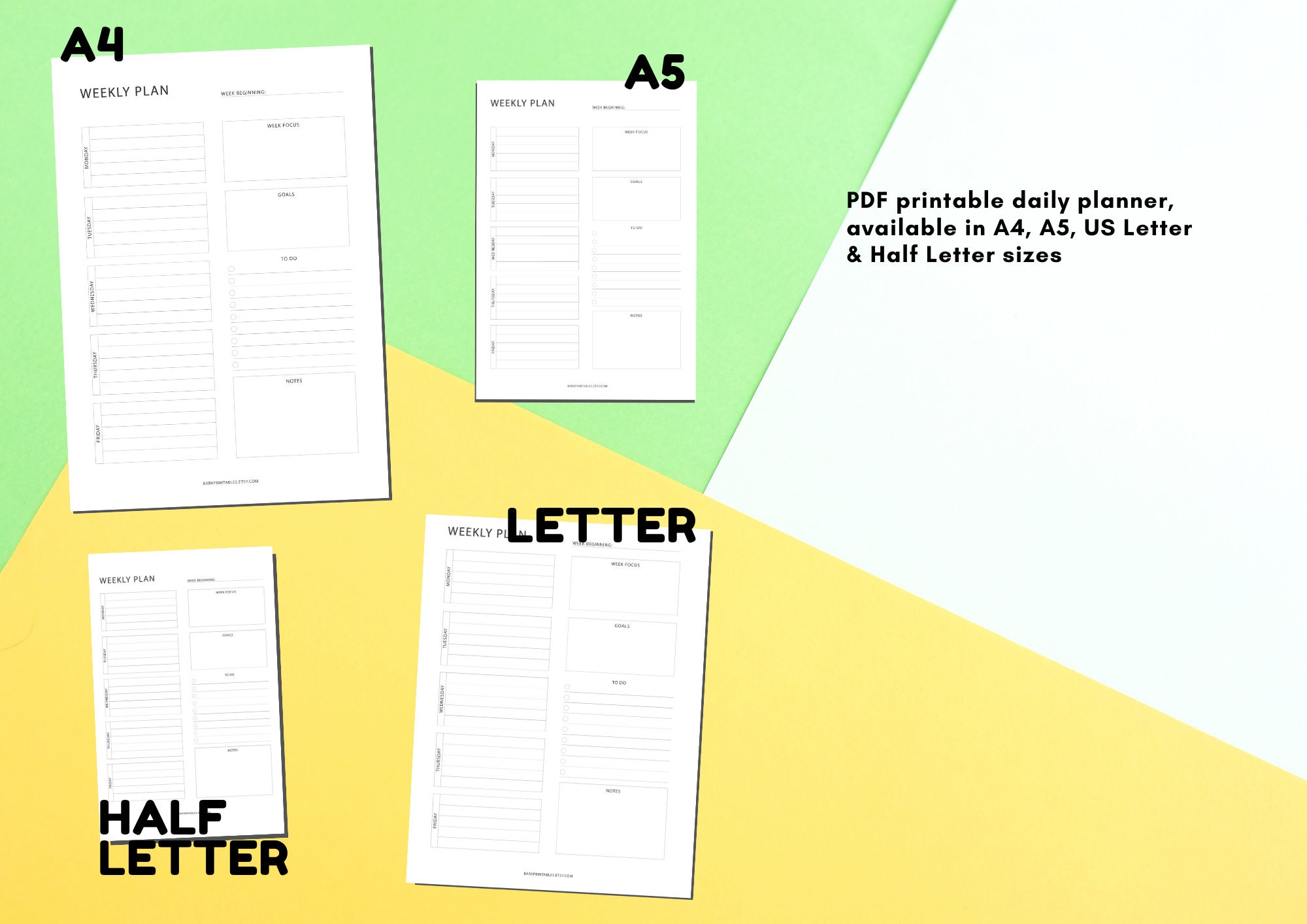 Printable Weekly Priority Planner, Weekly Planner Template, Weekly ...