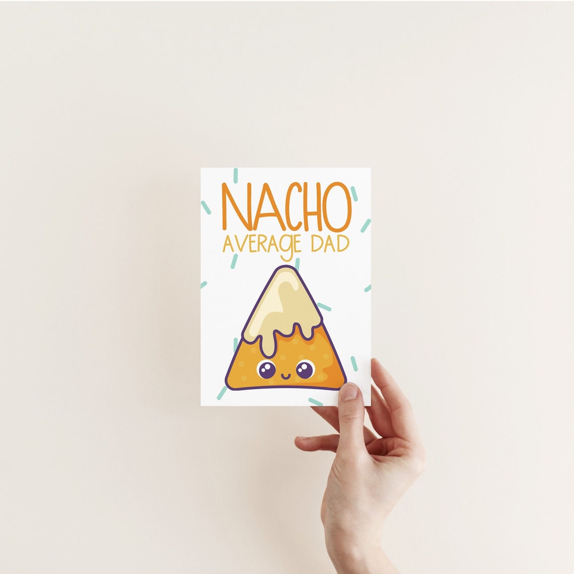 Nacho Average Dad Father's Day Card, Funny Fathers Day Card, Printable ...