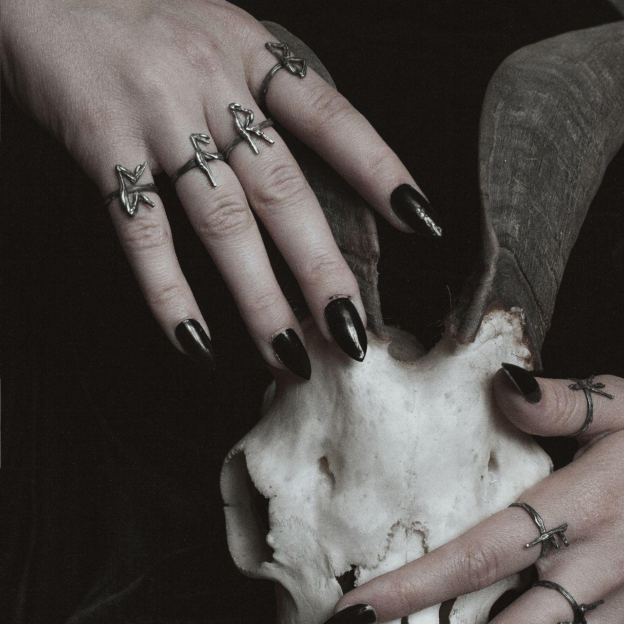 Rune Silver Ring Viking Runes Rings Pagan Rings Mannaz - Etsy Canada