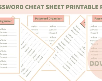 Password Tracker Password Book Password Organizer Password - Etsy