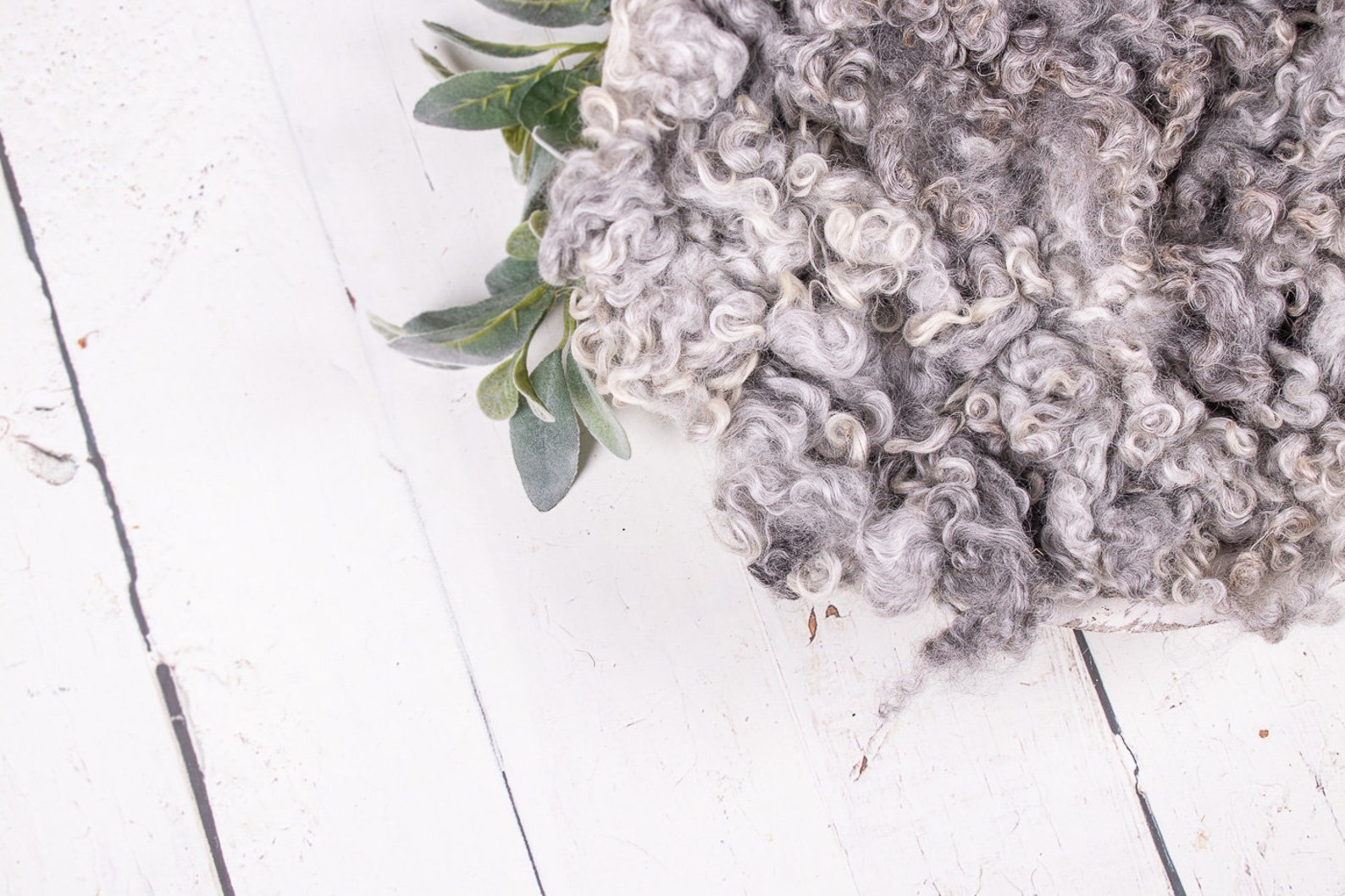 Grey Texture Fluff Photo Prop Basket Stuffer Loose Curls - Etsy