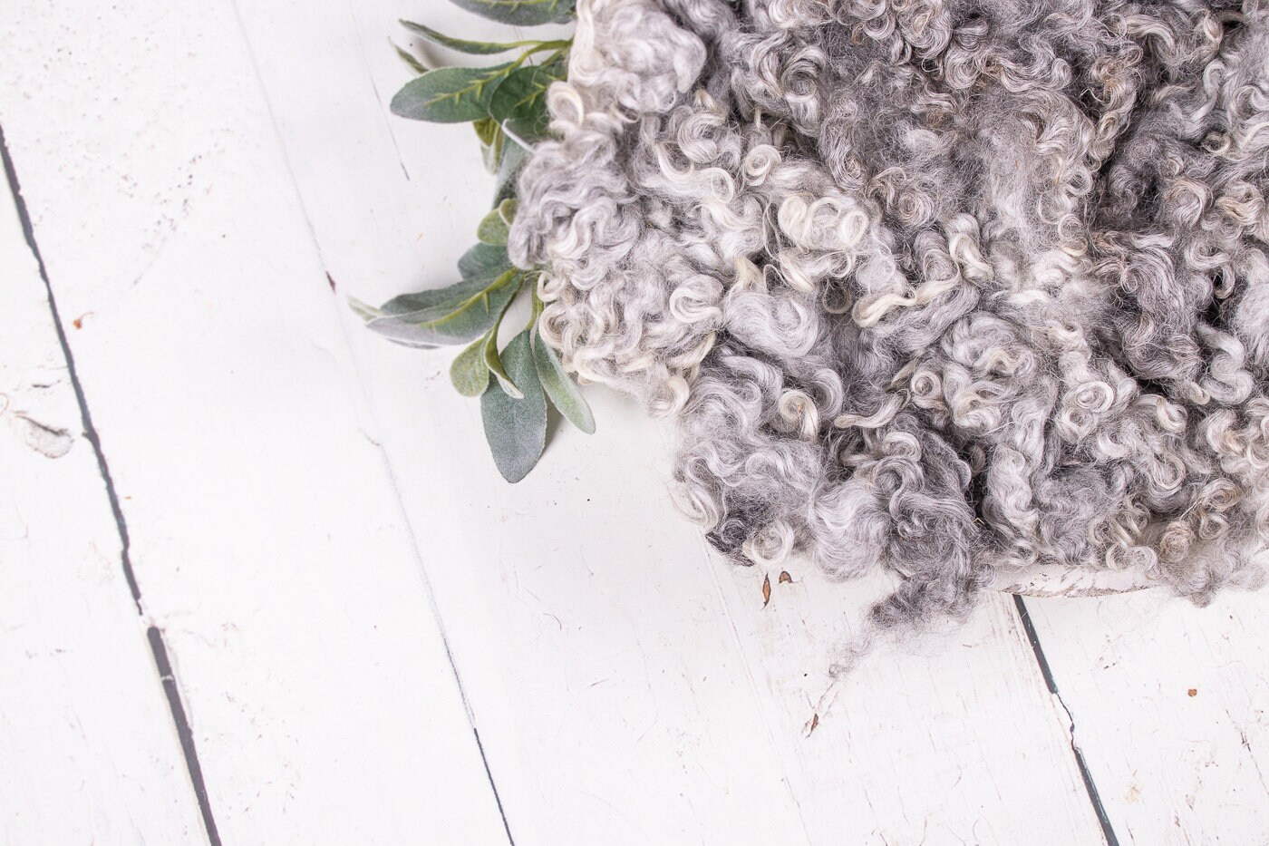 Grey Texture Fluff Photo Prop Basket Stuffer Loose Curls - Etsy