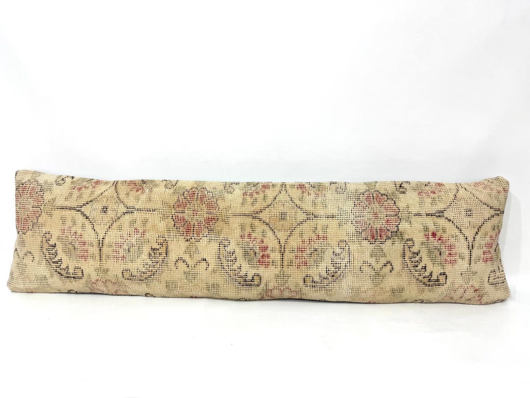 Extra Long Lumbar Pillow, Muted Soft Color Lumbar Pillow, Long Bedding ...