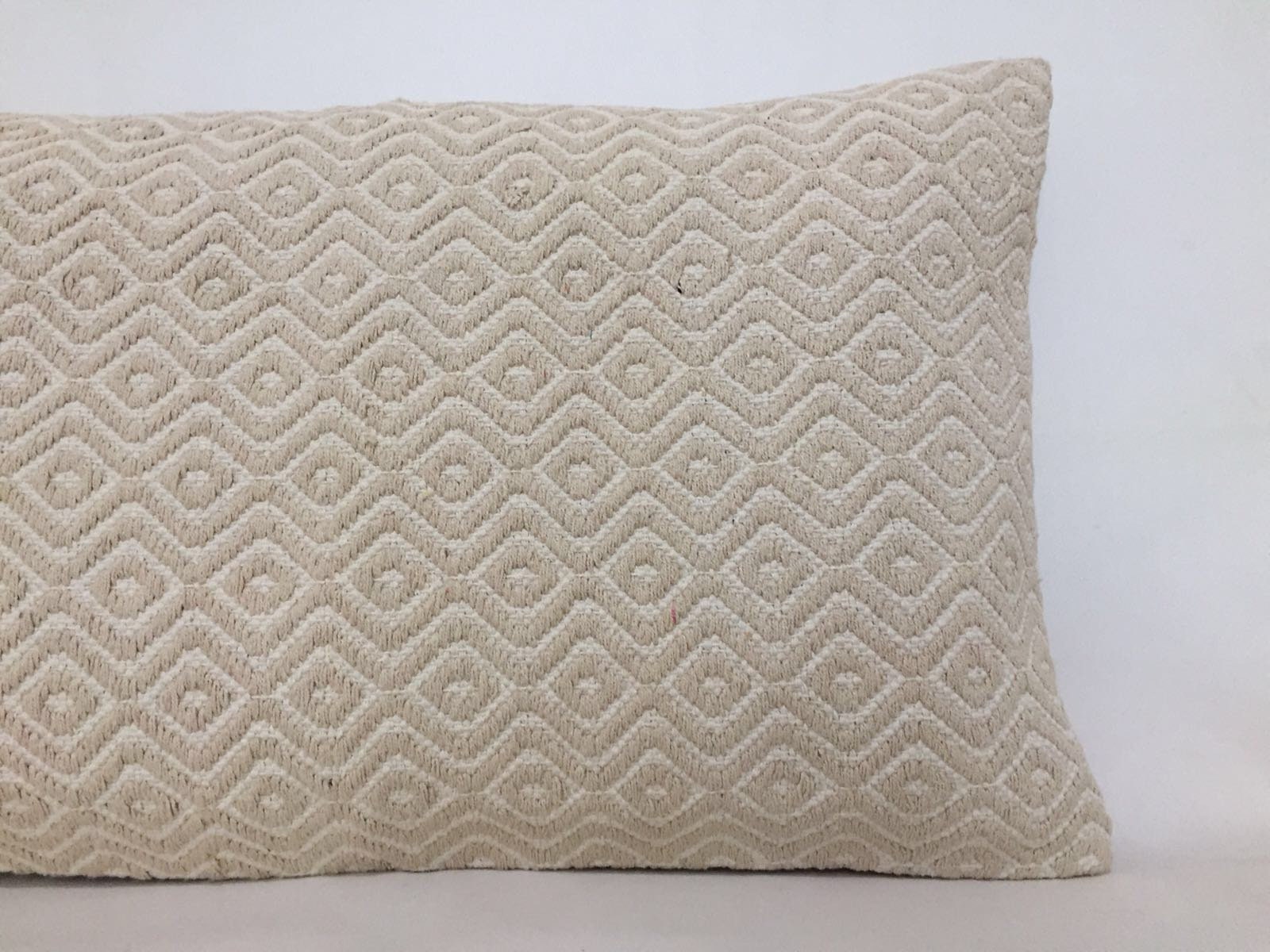 Large Lumbar Pillow, Rectangular Pillow Cover, Cream Pillow Cover 18x30 ...