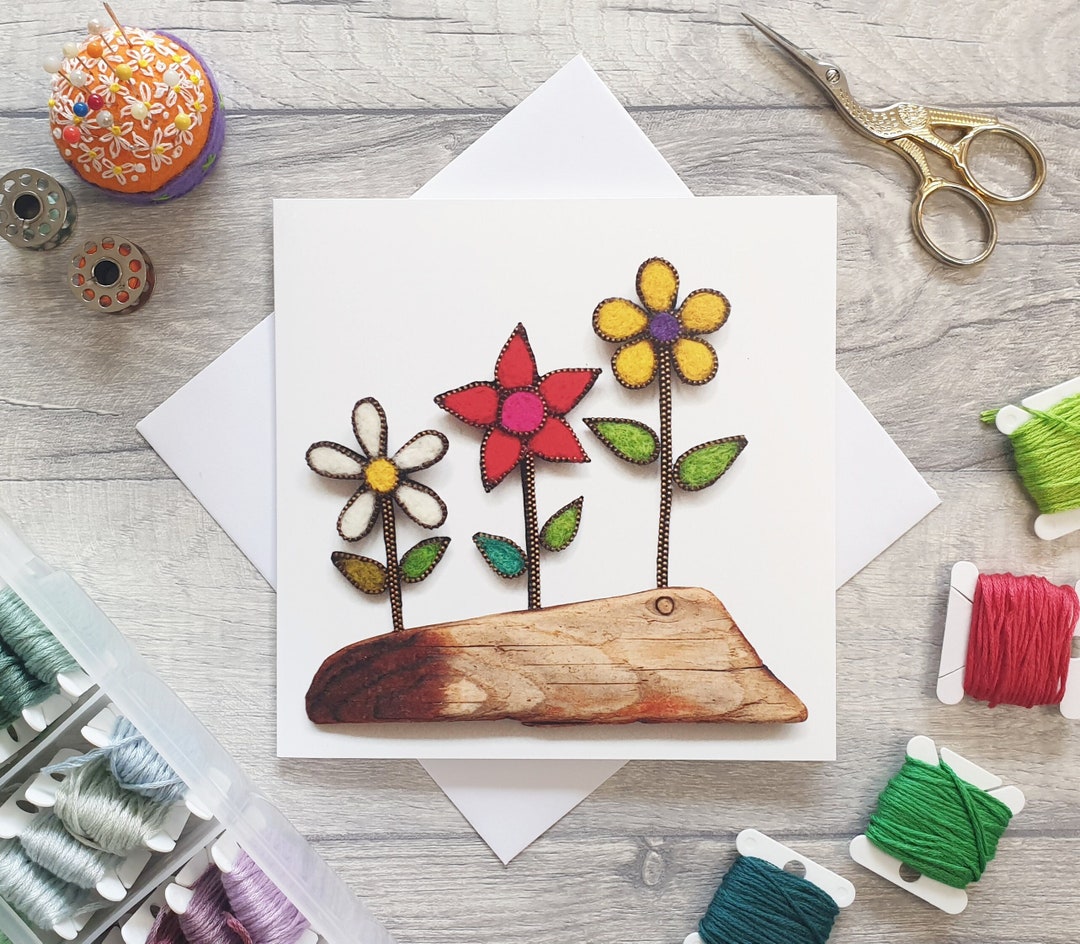 Flowers Floral Greetings Card With Envelope | Blank Inside | Any ...